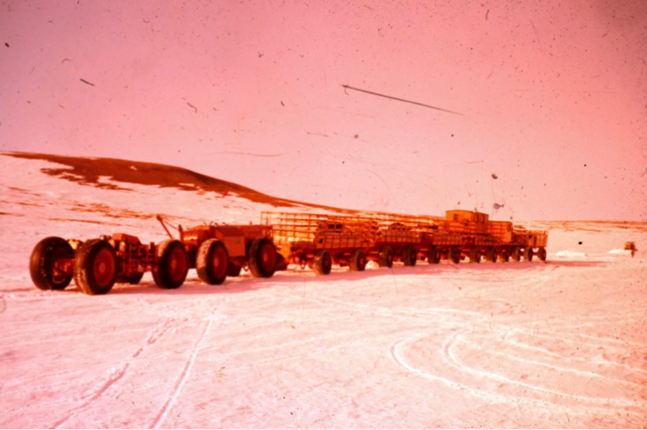 The Sno-Train connected to the Sno-Freighter During its Recovery ...